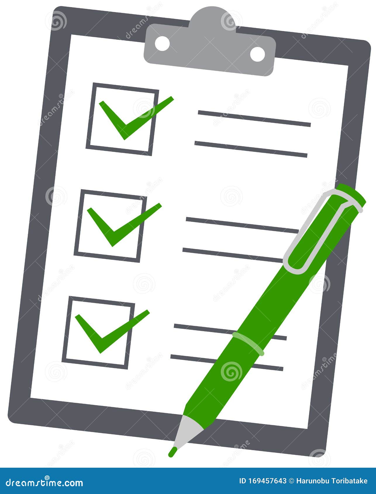 The Image of a Checklist and Pen Stock Vector - Illustration of ...