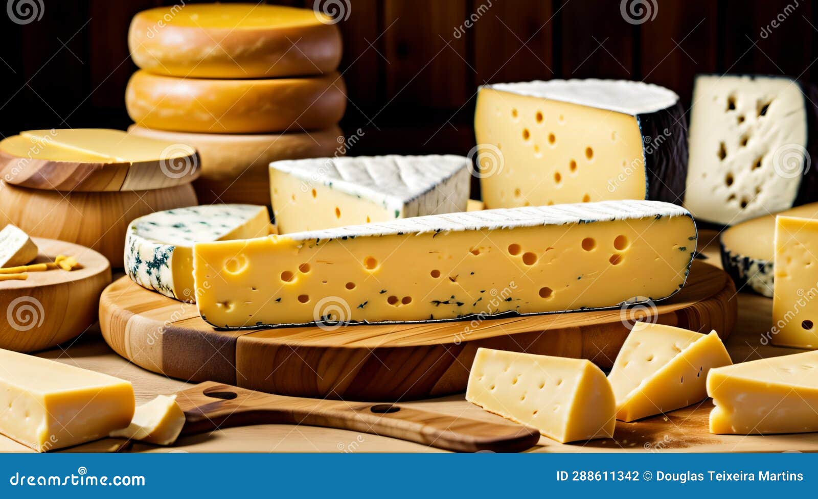 Different Cheeses from Different Parts of the World Stock Photo - Image ...