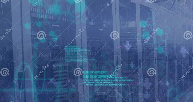 Image of Chemical Formulas and Data Processing Over Servers Stock Photo ...