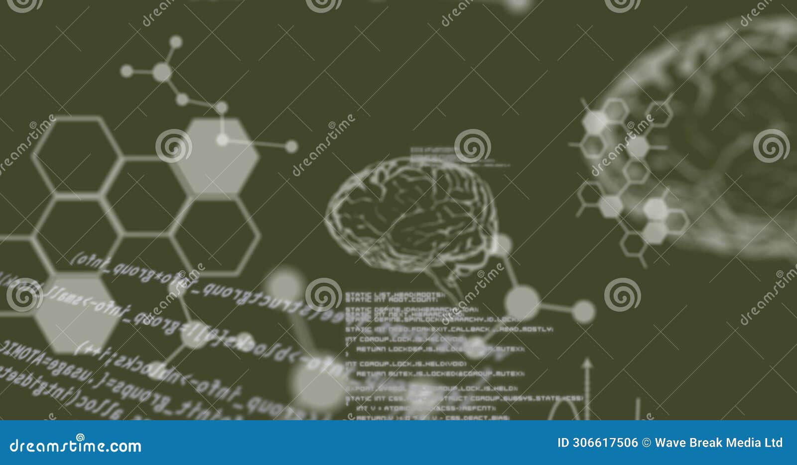 Image of Chemical Icons and Data Processing on Green Background Stock ...