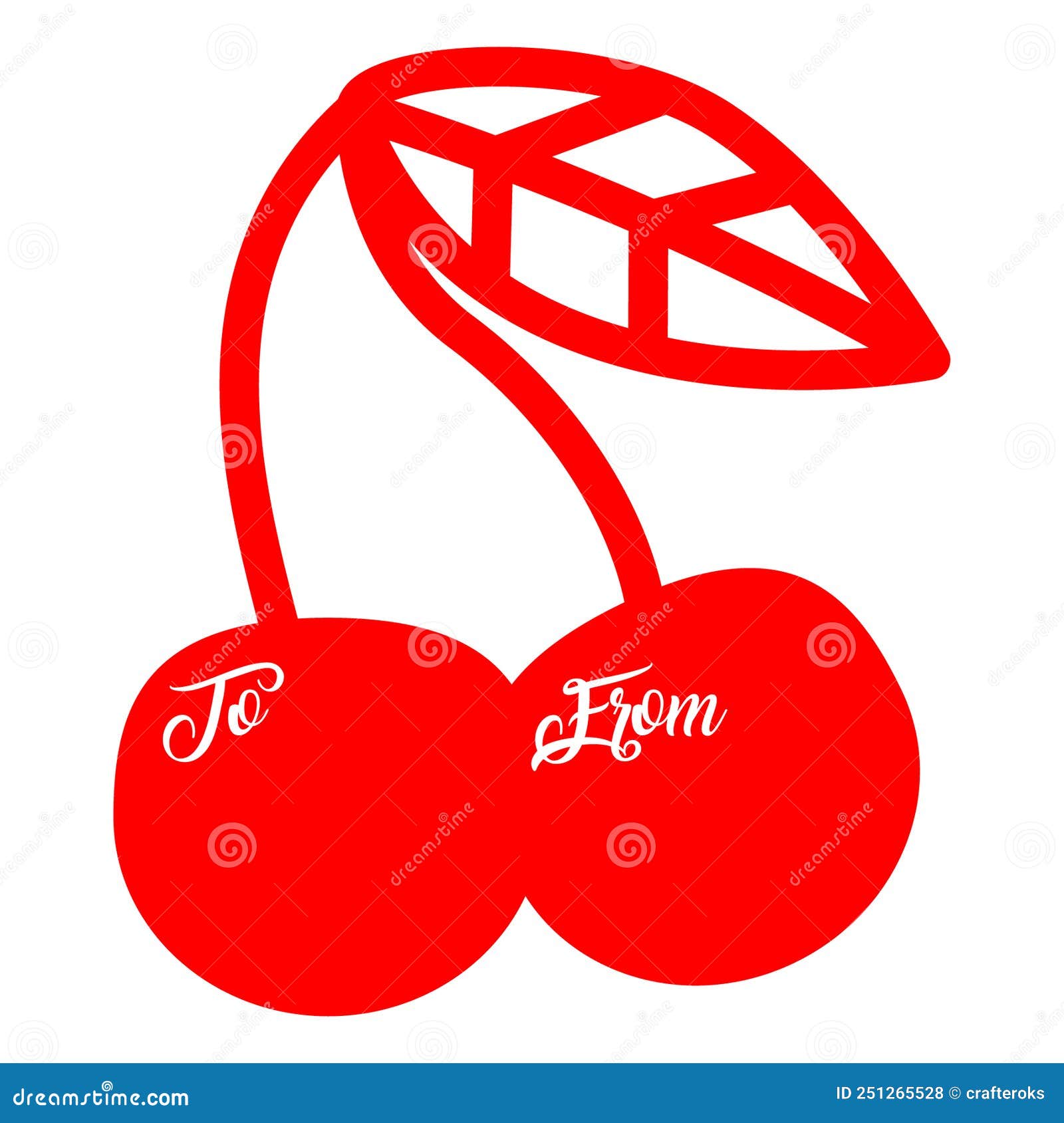 Cherry Gift Tag EPS Vector File Stock Illustration - Illustration of ...