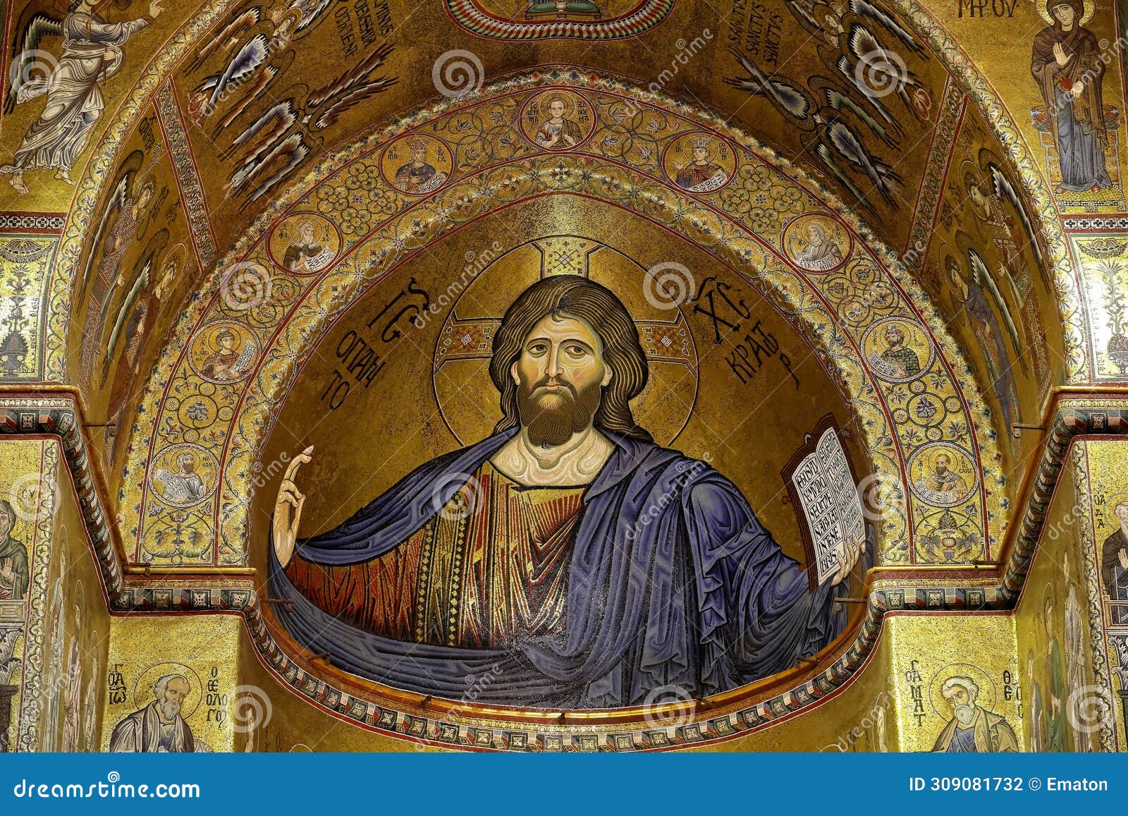Image of Christ Pantocrator Stock Photo - Image of byzantine, christ ...