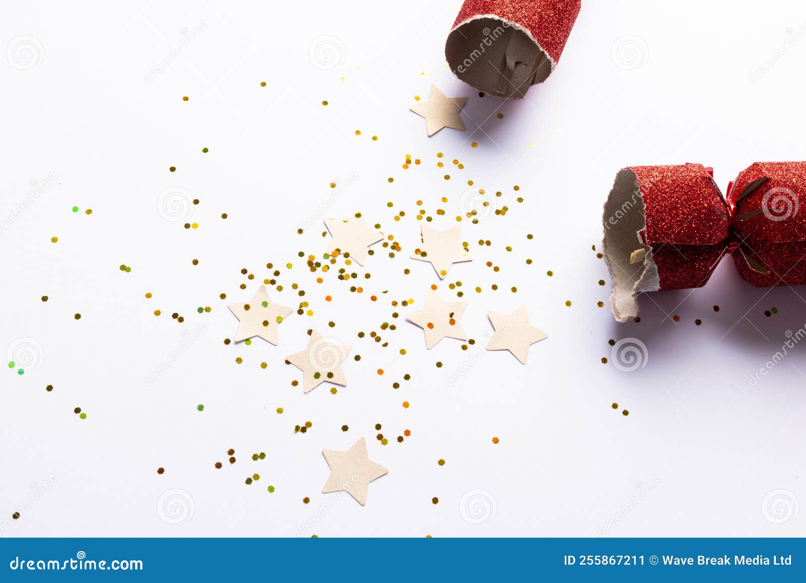 Image of Christmas Cracker with Christmas Decoration and Copy Space on ...