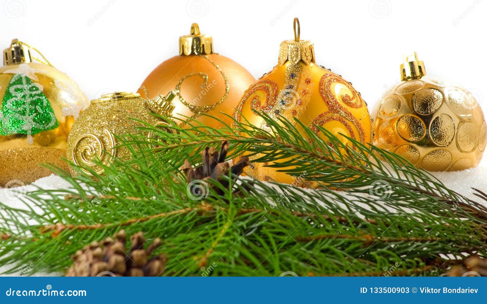 Image of Christmas Decorations Close Up Stock Image - Image of bright ...