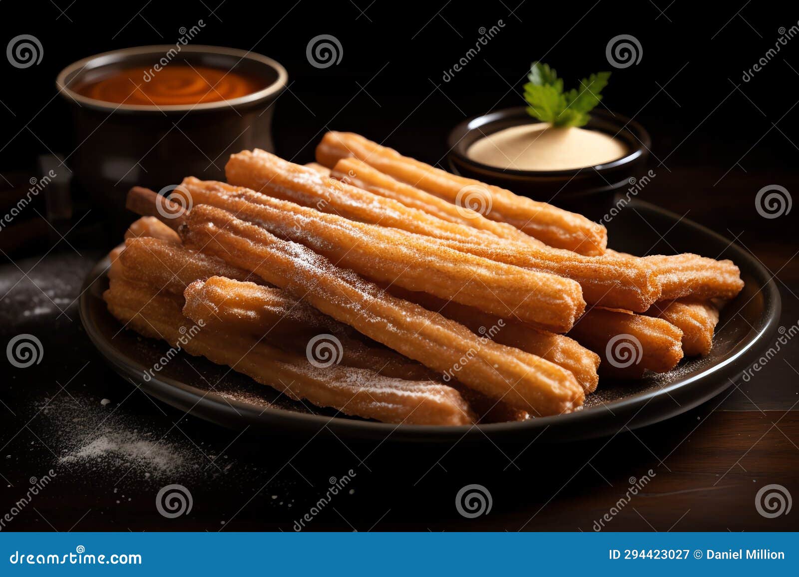 Churro With Cinnamon Sugar Tasty Dessert Coloring Book Page In Black ...