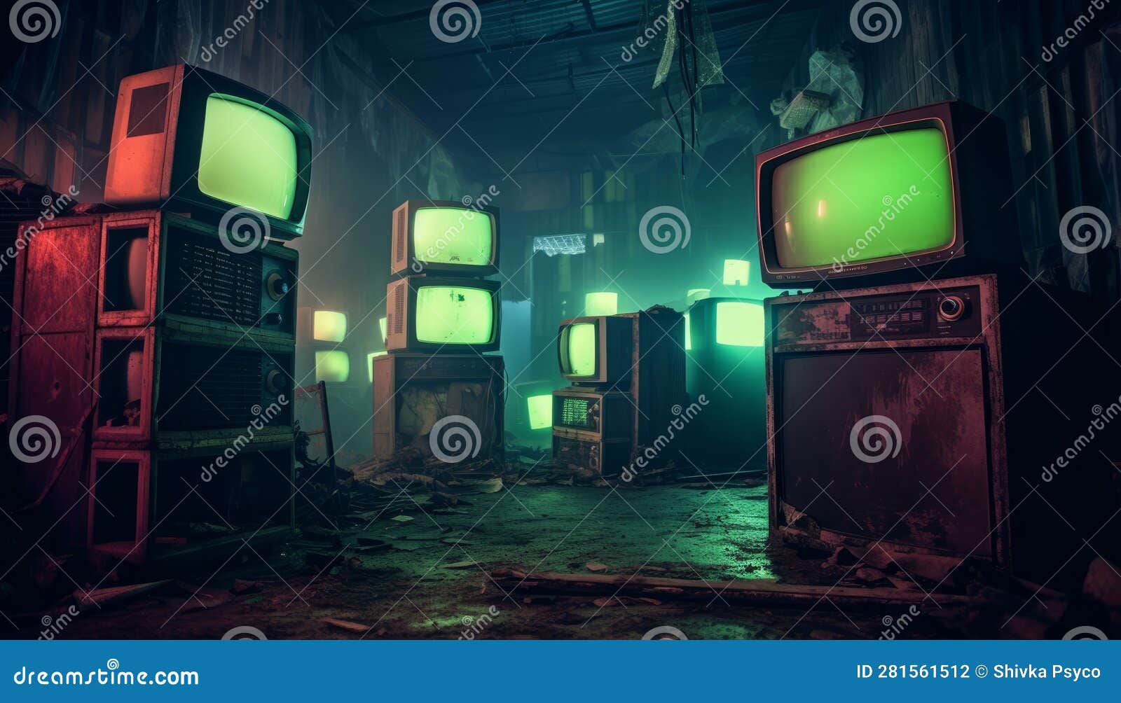 Image of Cinematic Horror Dramatic Generative AI Stock Illustration ...