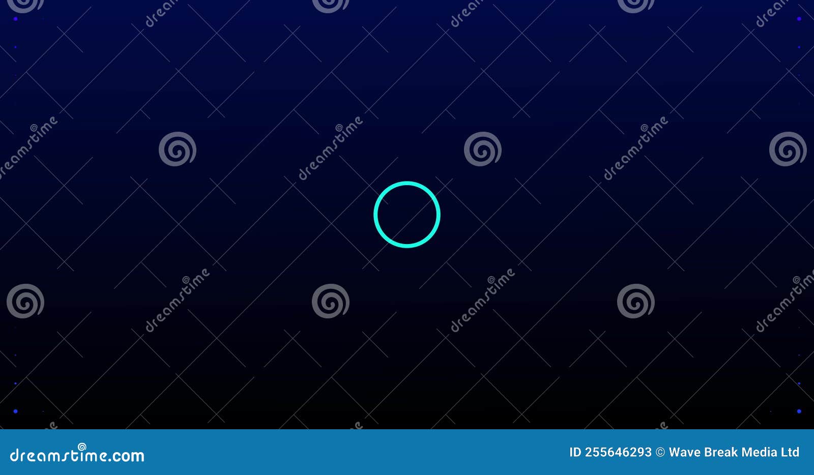Image of Circle Made of Dots Moving Against Blue Background Stock ...