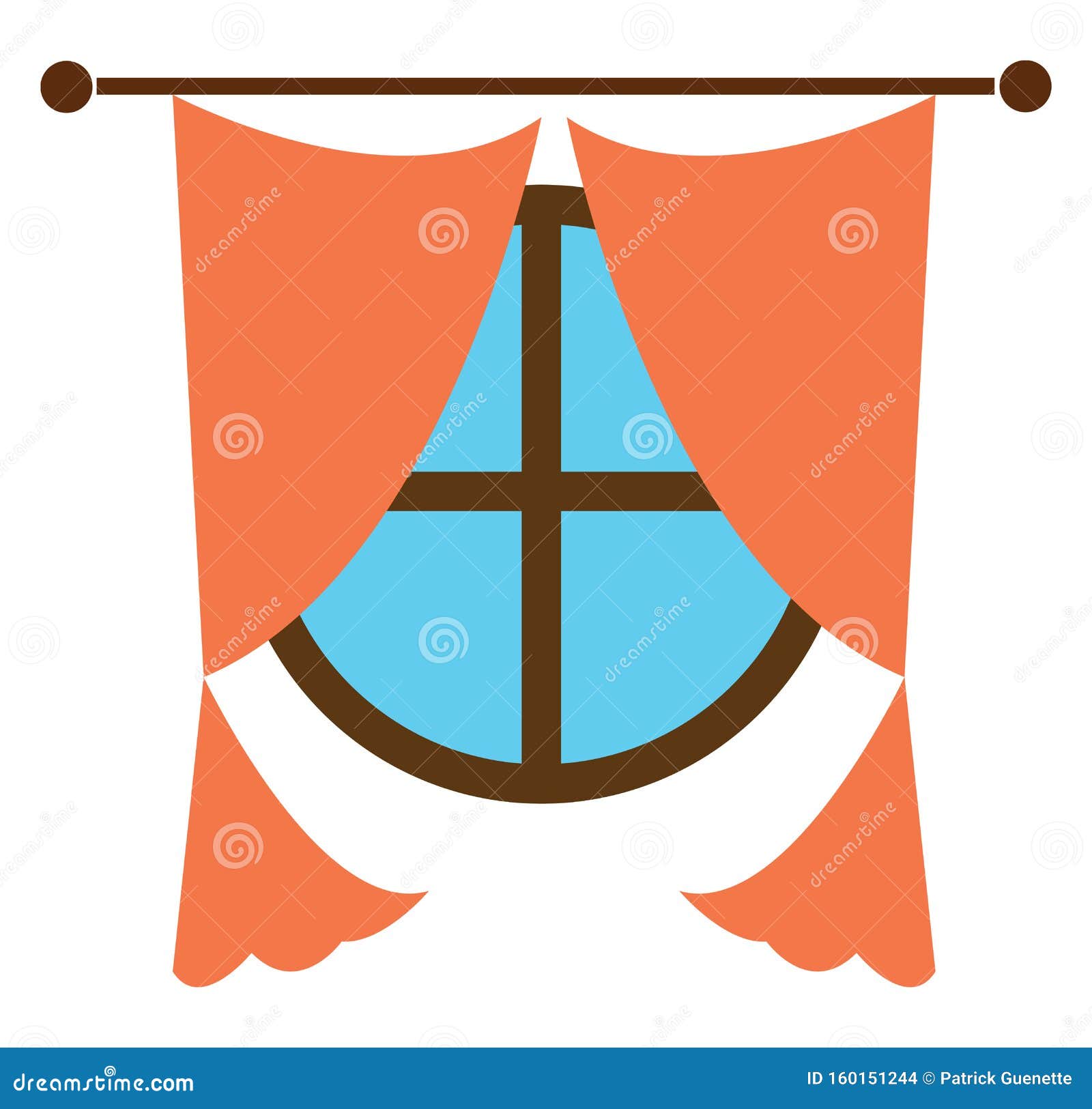 Circle Shaped Window Vector or Color Illustration Stock Vector ...