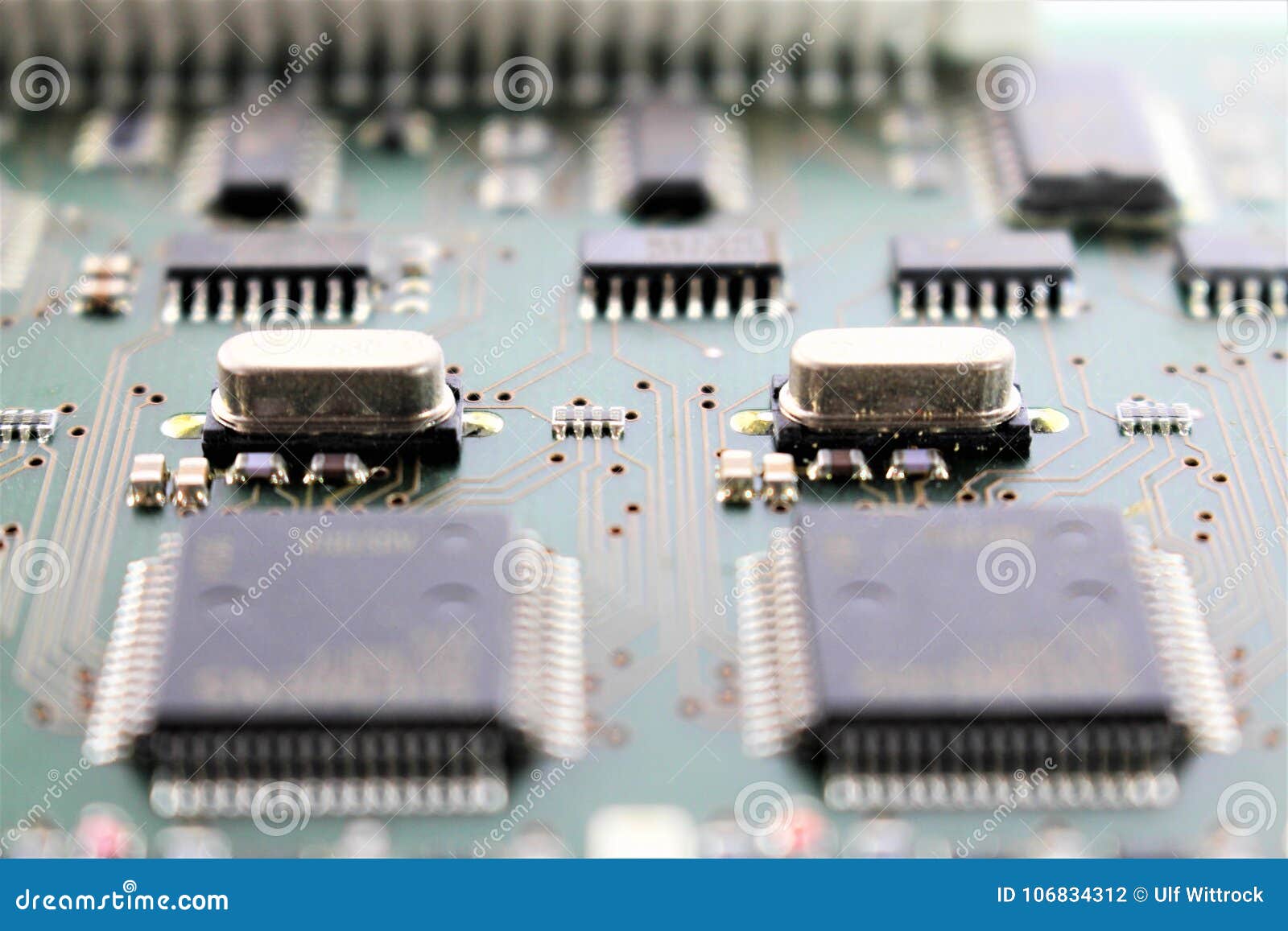 An Image of a Circuit Board, Various Components Stock Photo - Image of ...