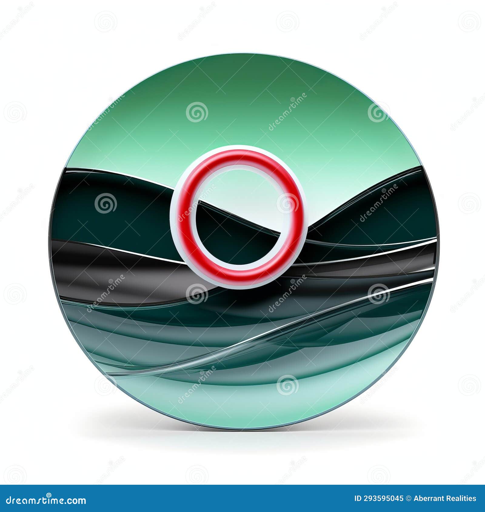 An Image of a Circular Disk with Waves on it Stock Illustration ...