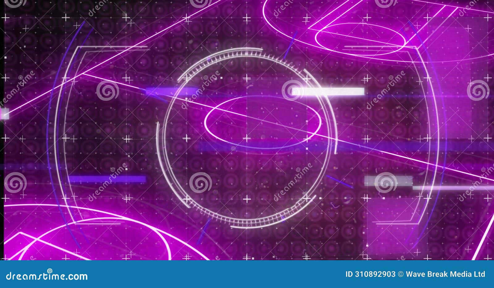 Image of Circular Scanner Rotating with Rotating Over Exploding Circles ...