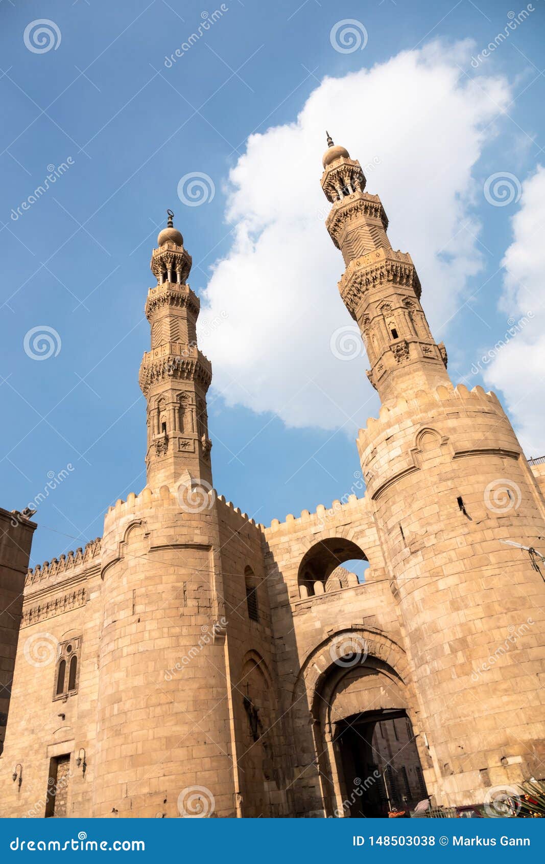 City gate at Cairo Egypt stock photo. Image of religion - 148503038