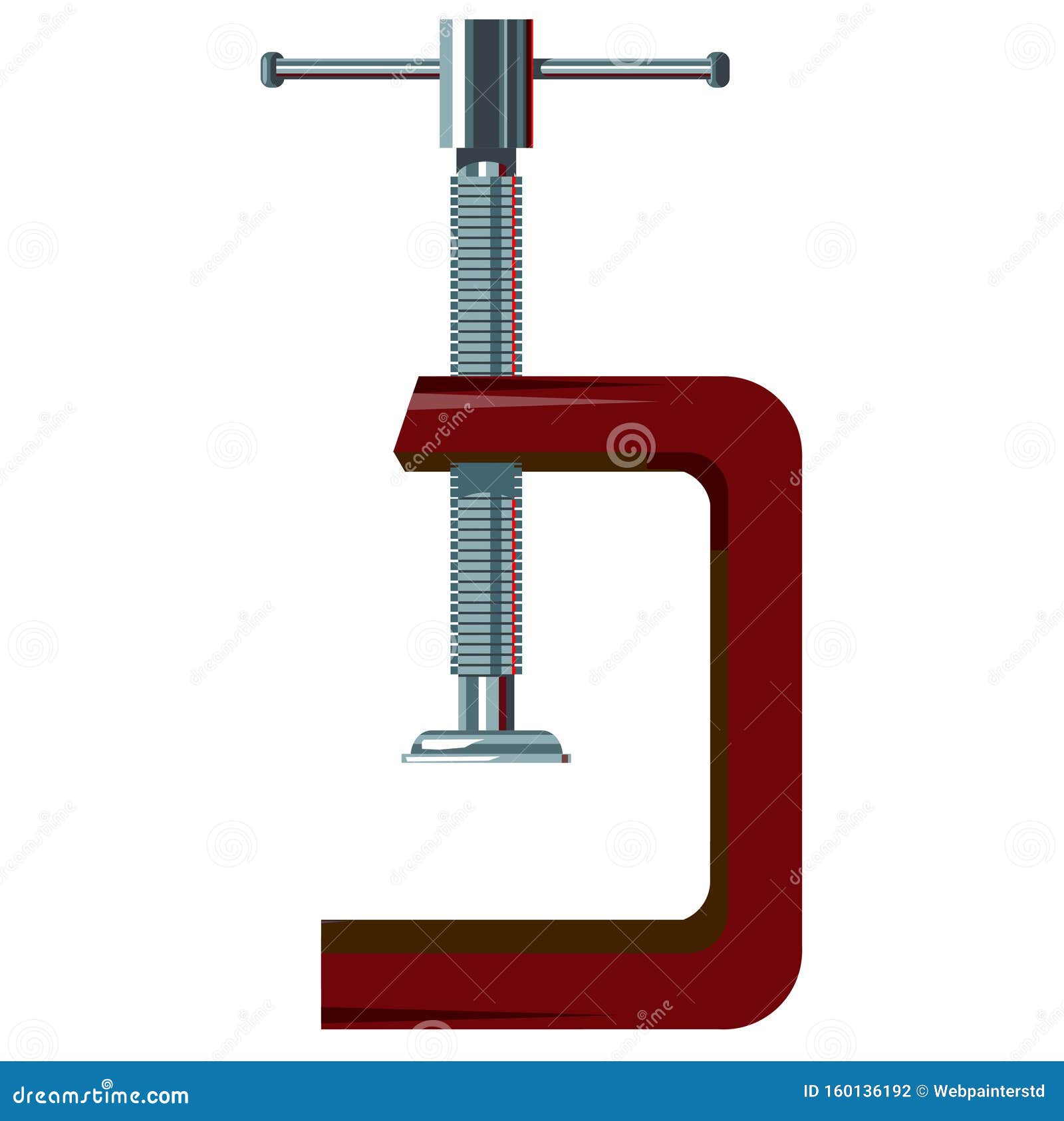 Clamp Compression Tool Isolated On White. Royalty-Free Stock ...