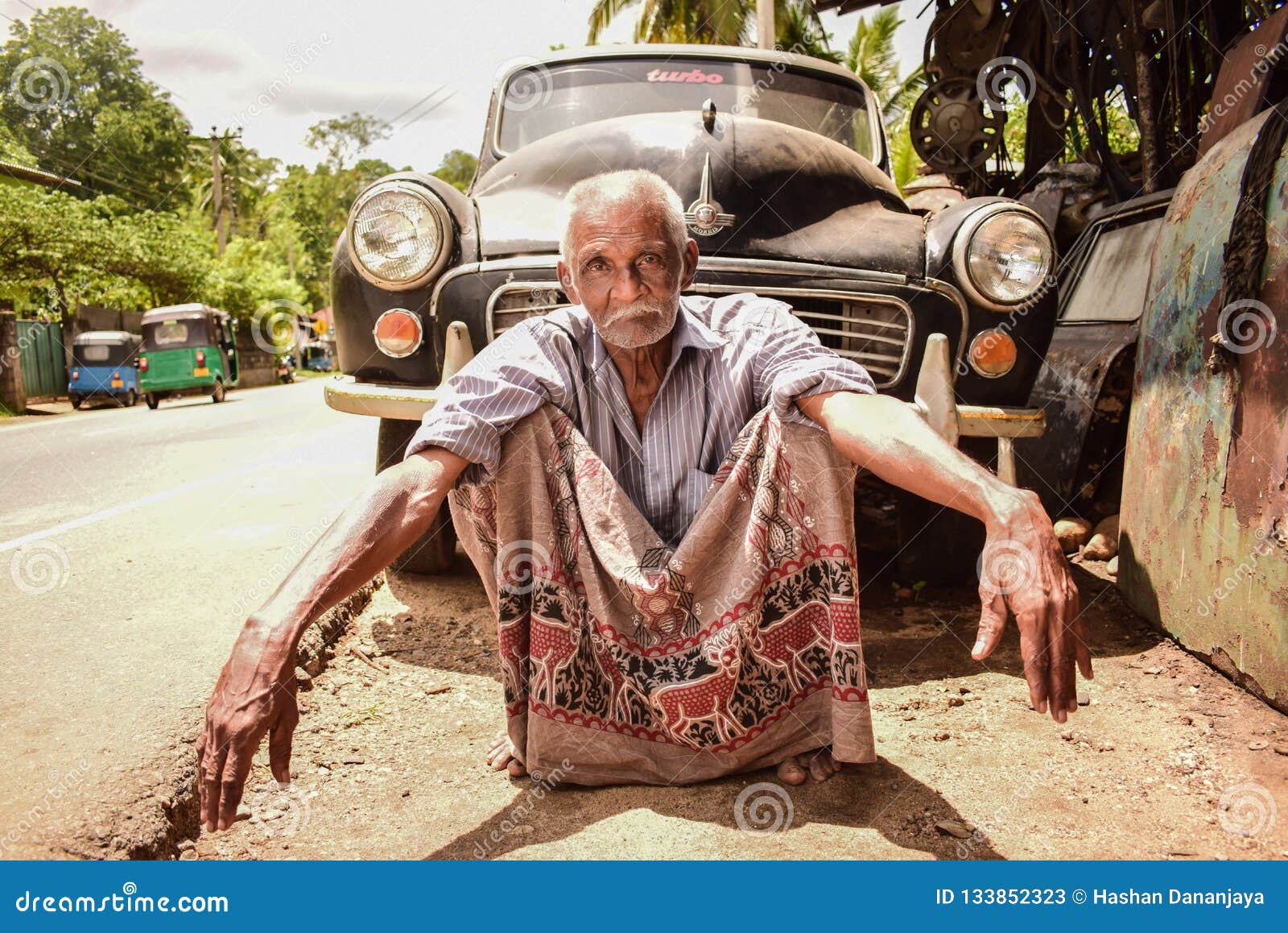 Classic car and old man editorial stock photo. Image of classic - 133852323