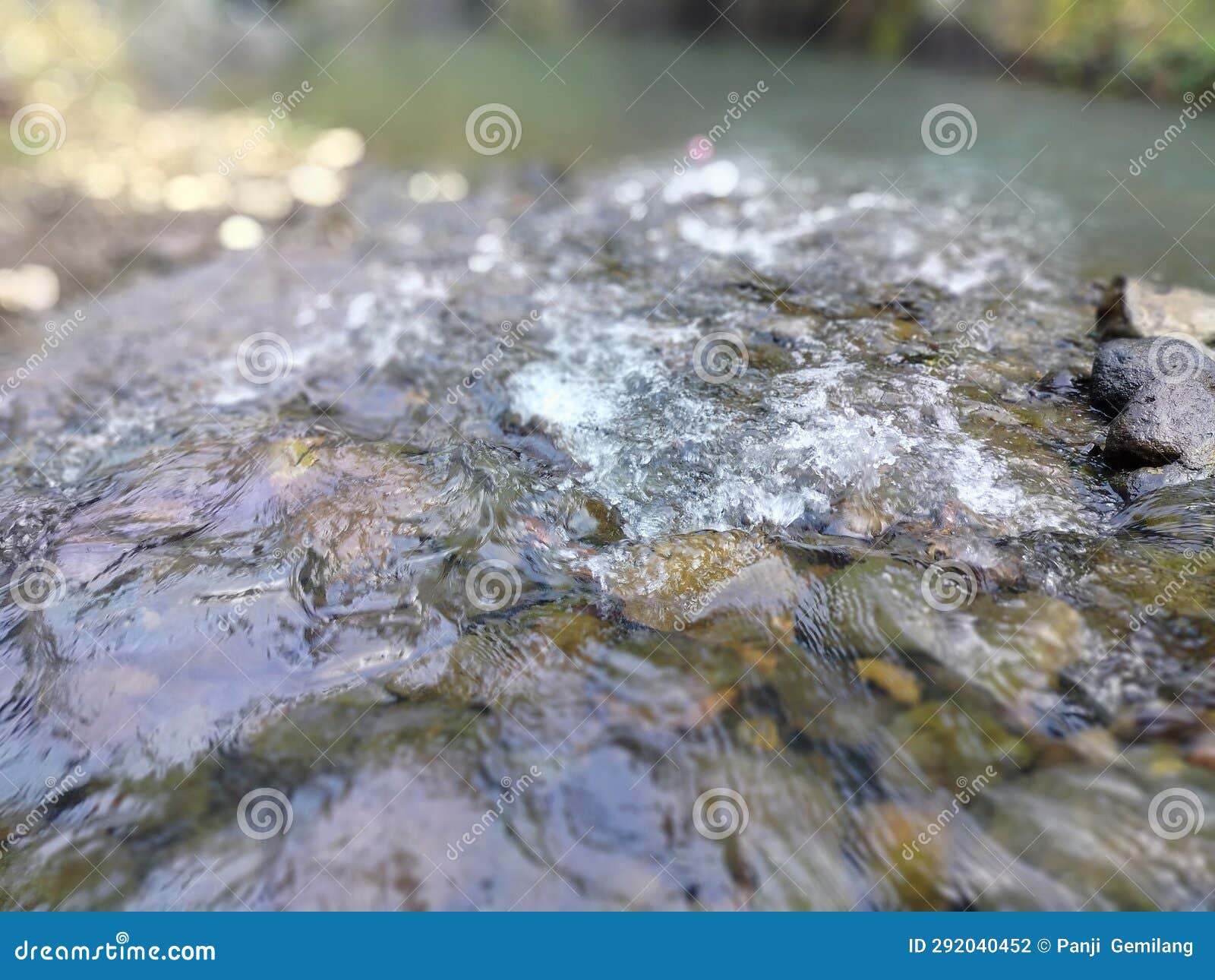 Image of Clear Water Flowing in an Indonesian River Stock Photo - Image ...