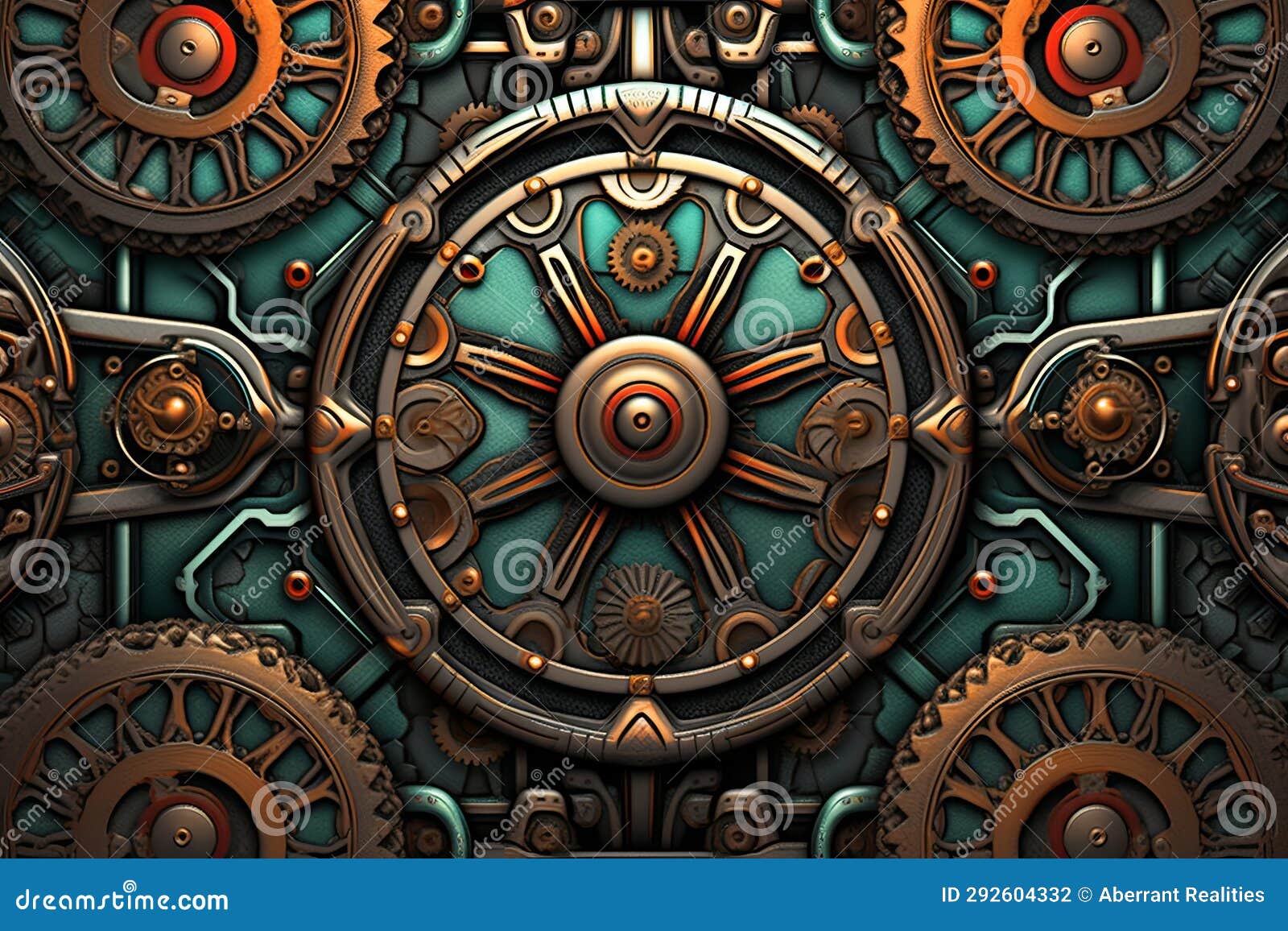 Clockwork Background With Sample Logo Cartoon Vector | CartoonDealer ...