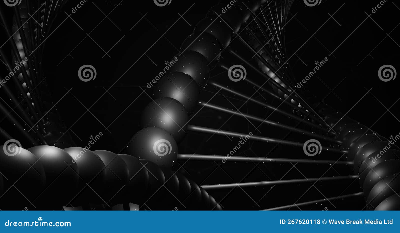 Image of Close Up of Macro Black Dna Strand Stock Photo - Image of ...