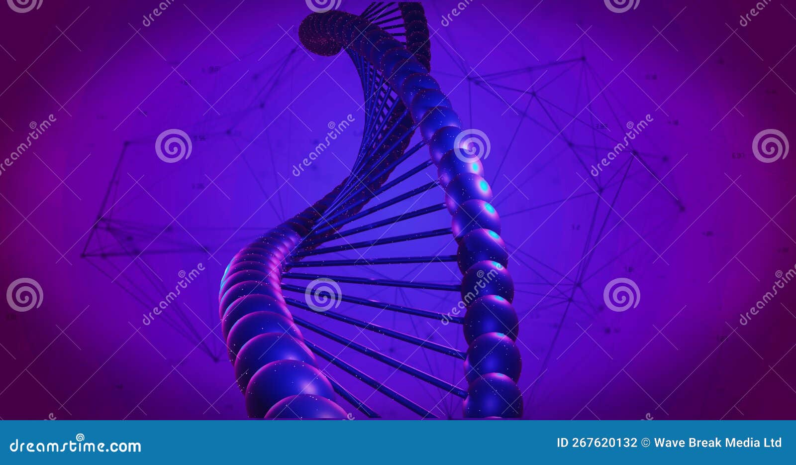 Image of Close Up of Macro Purple Dna Strand Stock Illustration ...