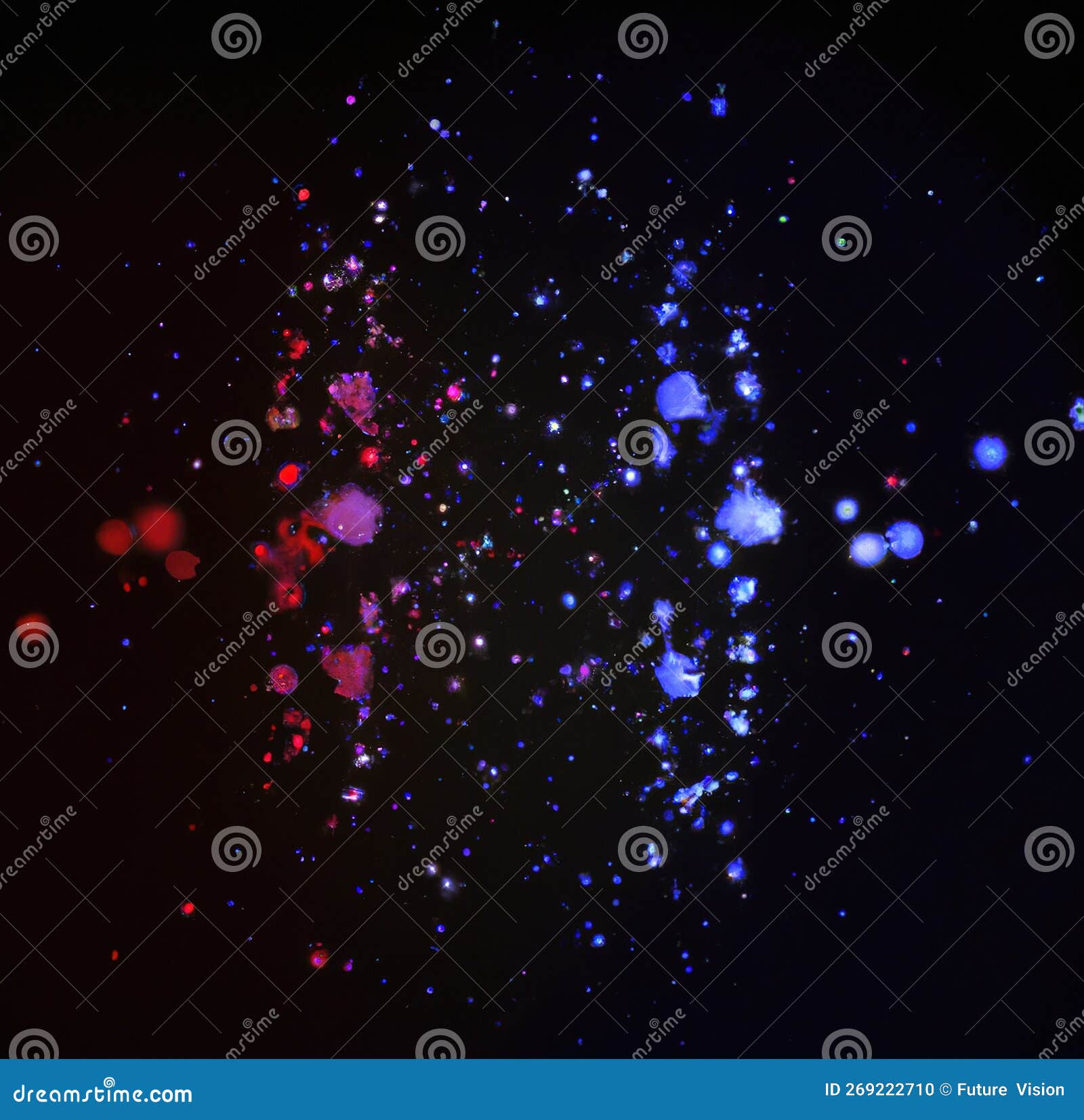 Image of Close Up of Multiple Colourful Particles on Dark Background ...