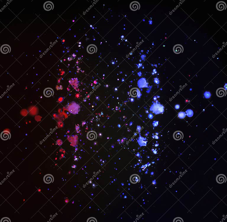 Image of Close Up of Multiple Colourful Particles on Dark Background ...
