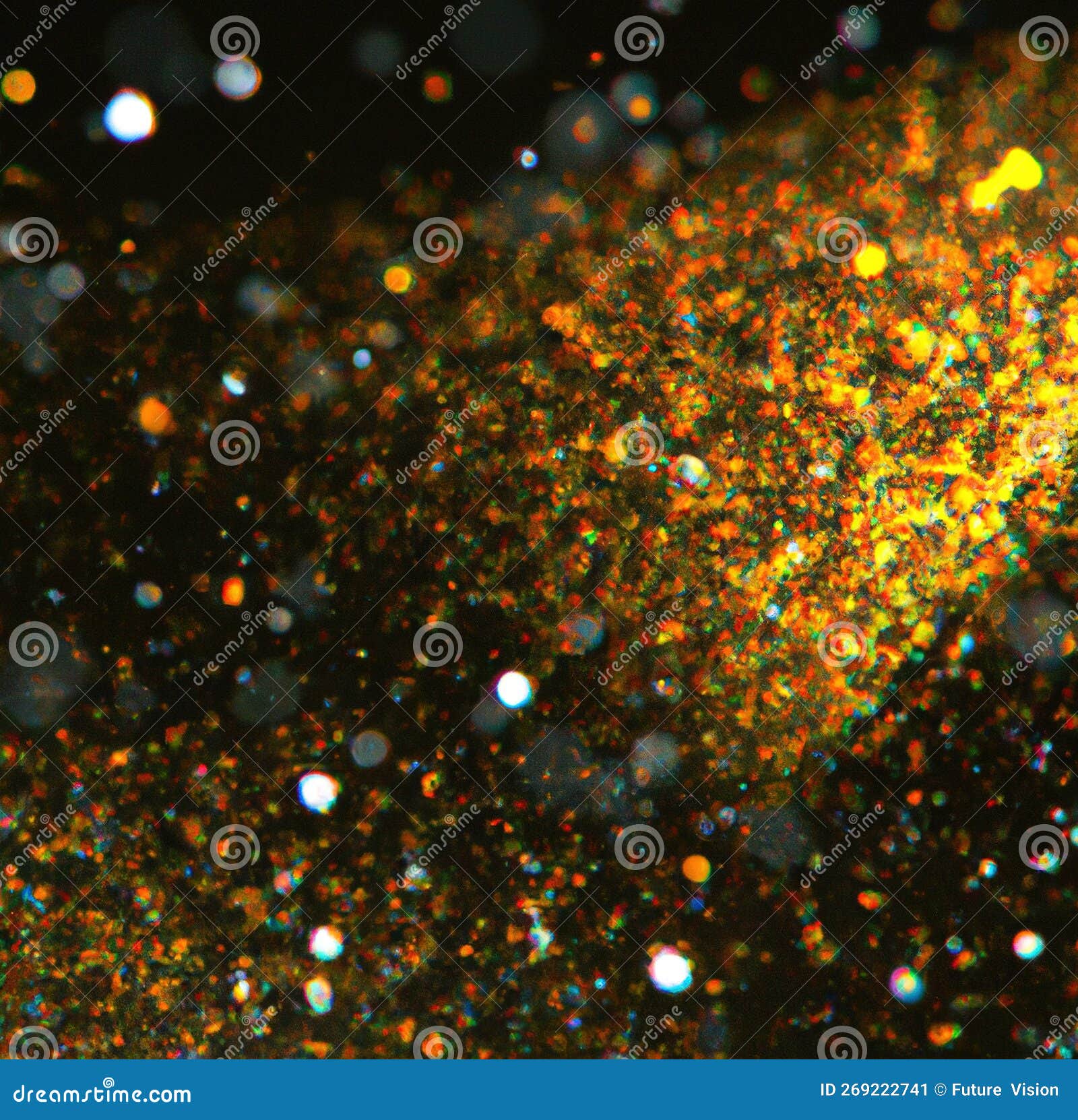 Image of Close Up of Multiple Colourful Particles on Dark Background ...