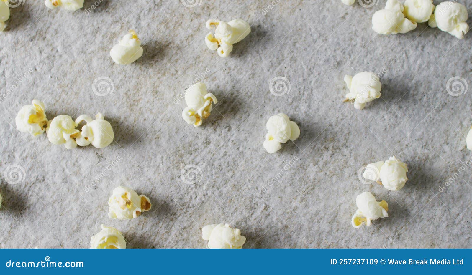 Image of Close Up of Popcorn on Gray Background Stock Image - Image of ...