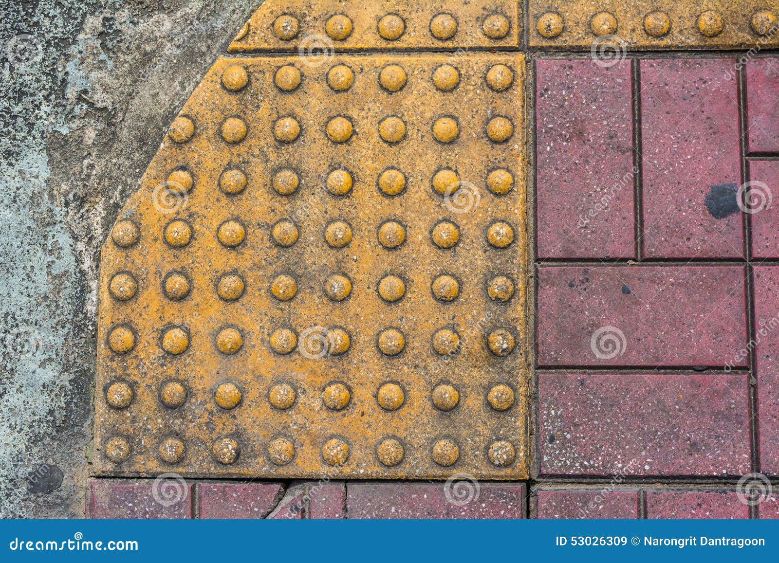 Image of Close Up at Tactile Paving Texture Stock Image - Image of ...