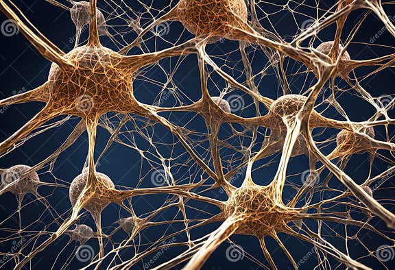 A Close-up View of a Brain, Showcasing Its Intricate Neuron Structure ...