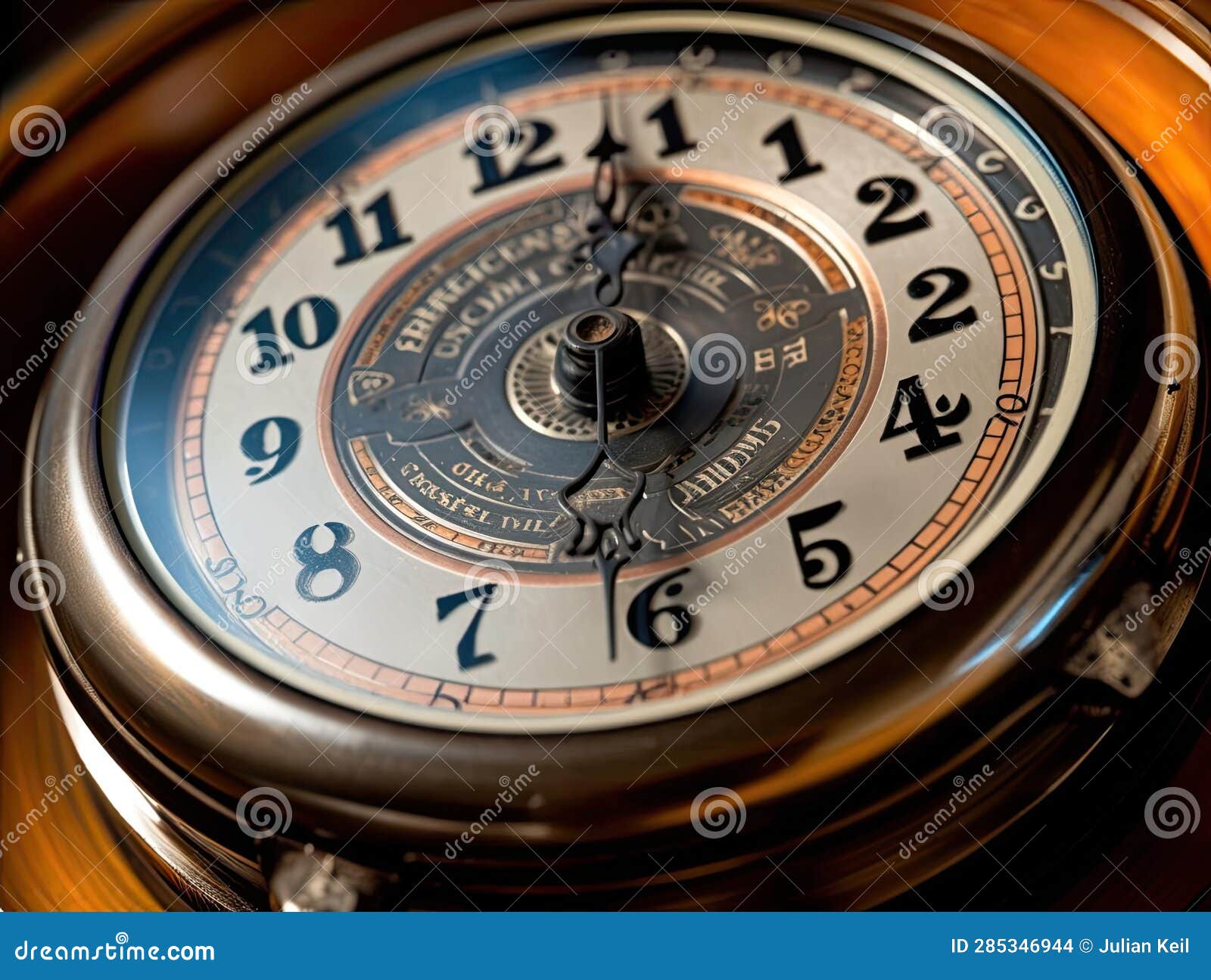 Welllit Office Clock With Detailed Time Display Stock Photo ...