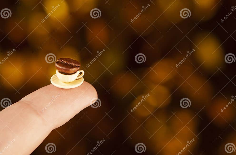 Image of Coffee Bean Mug Finger Stock Photo - Image of hand, coffee ...