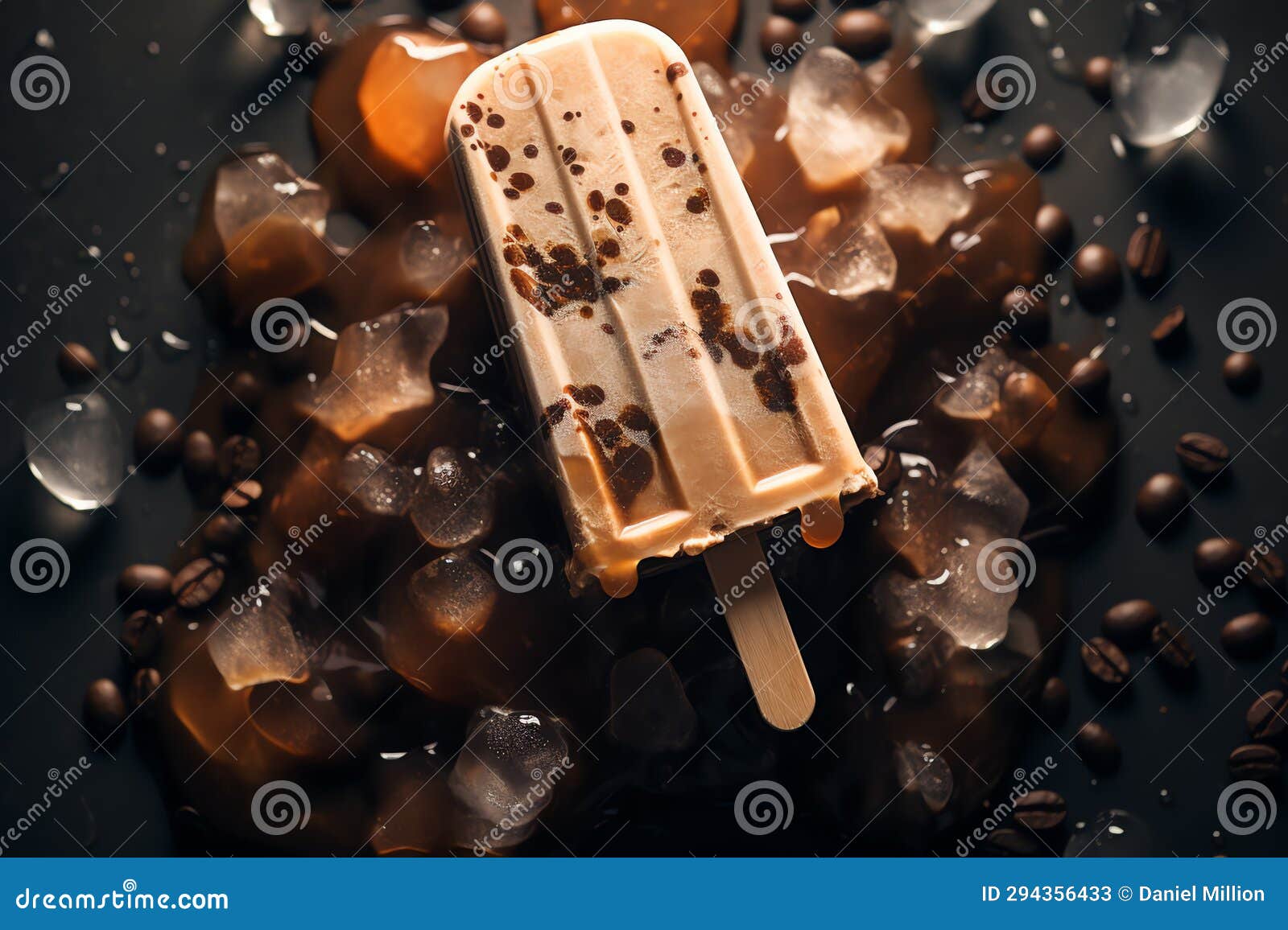 Coffee-infused Popsicle Background Stock Illustration - Illustration of ...