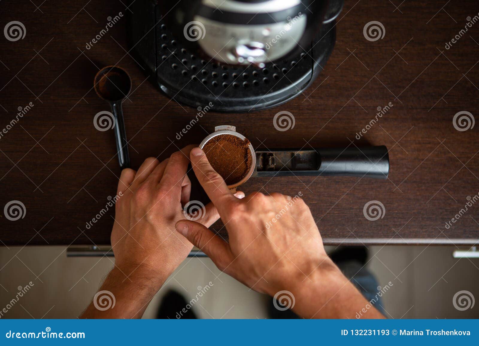 Image of Coffee Maker, Human Hand Pouring Coffee Stock Image - Image of ...