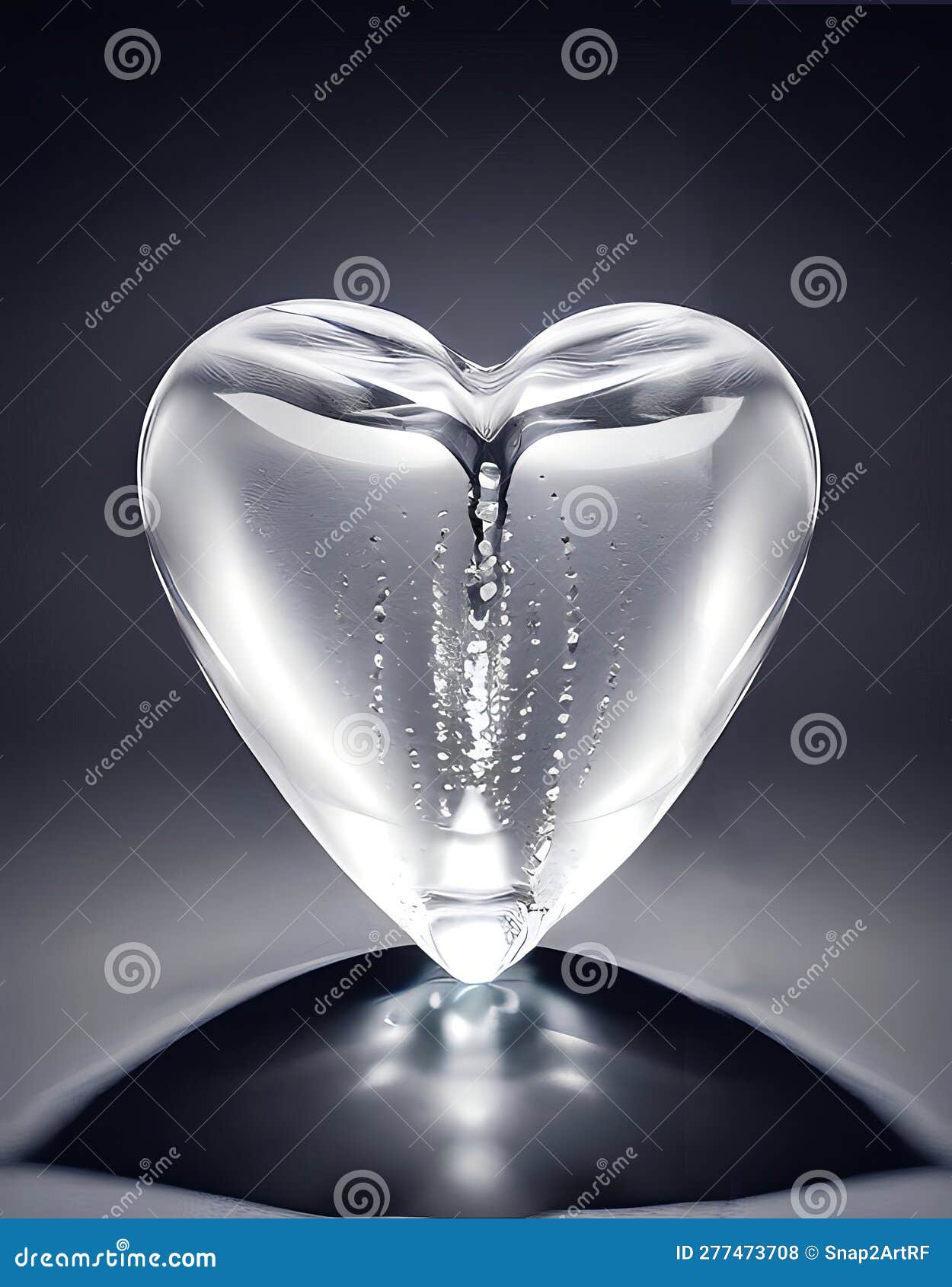 Image of a Cold Ice Heart, Created with Generative AI Technology Stock ...