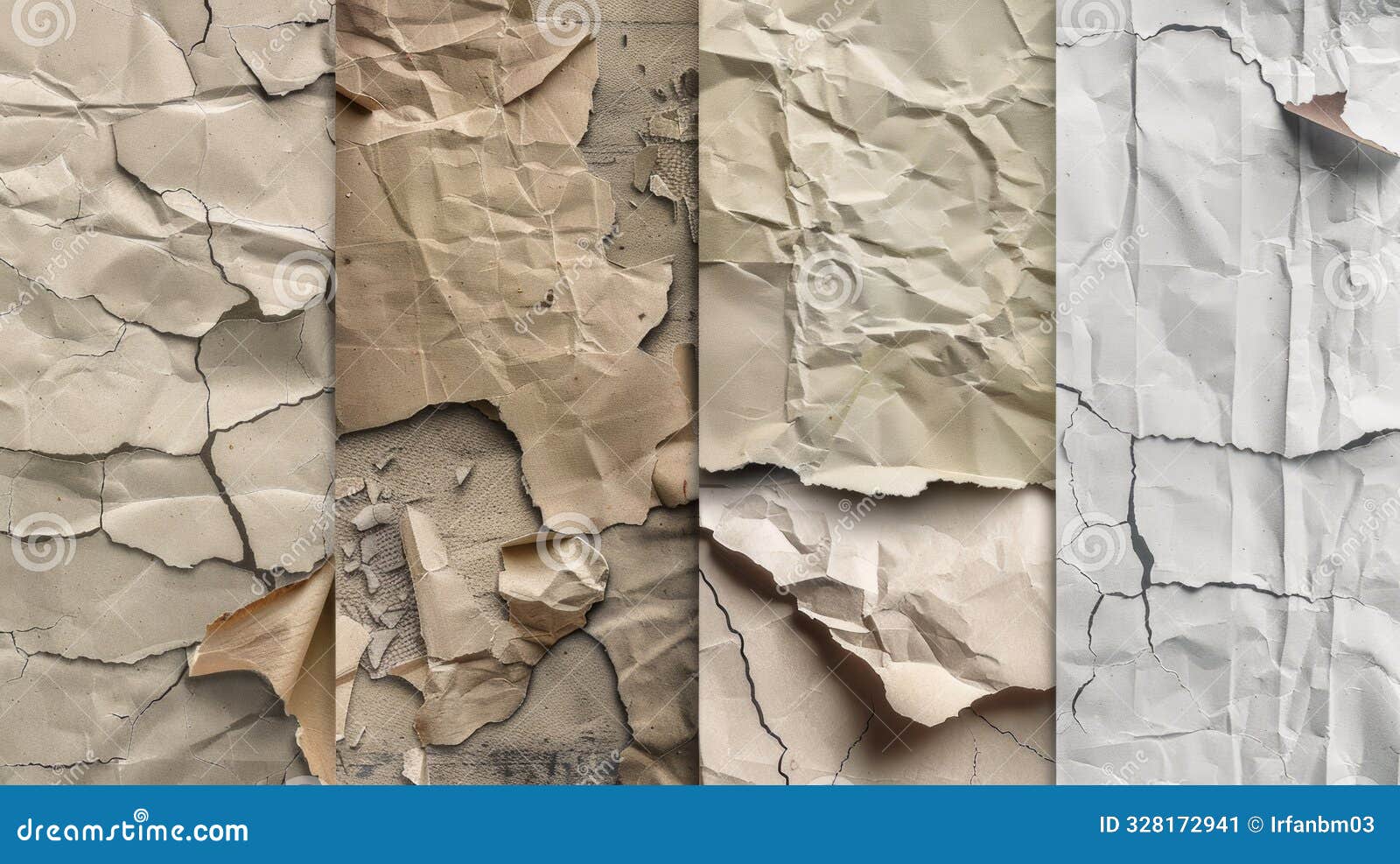 The Image is a Collage of Torn Paper with a Rough Texture Stock Image ...