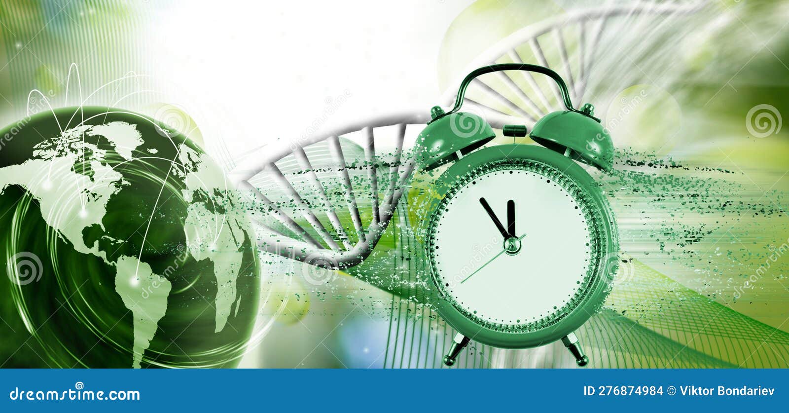 Image of a Collapsing Clock from Which Particles Come Off Against the ...