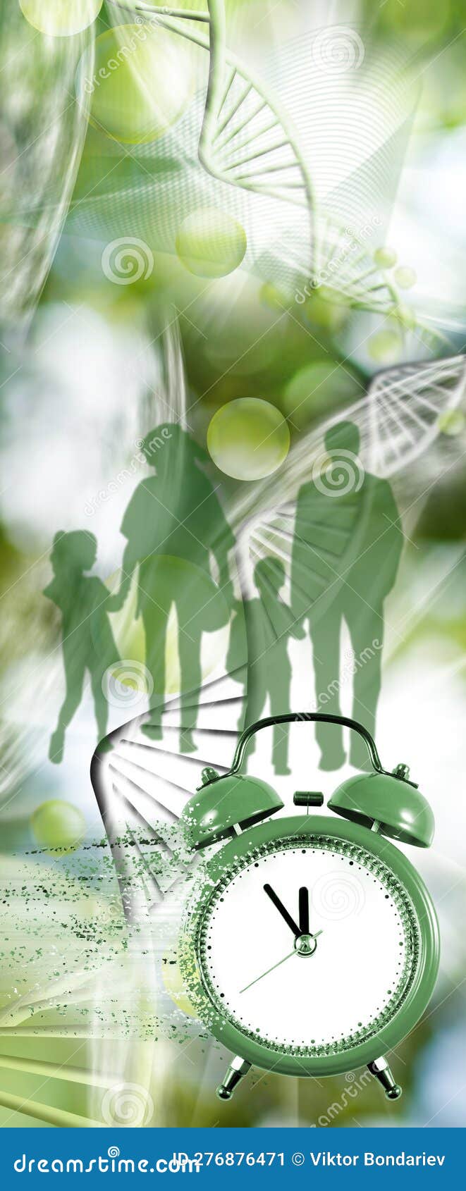 Image of a Collapsing Clock, from Which Particles Come Off Against the ...