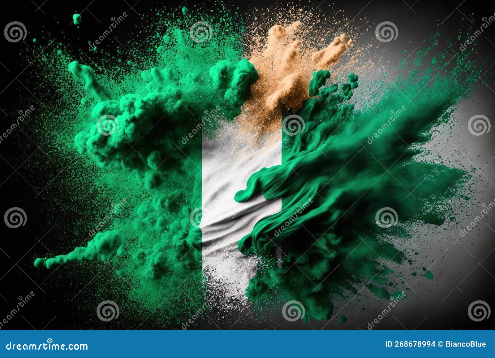 Image of Color Powder Splash and Explosion Abstract Art Stock Photo ...