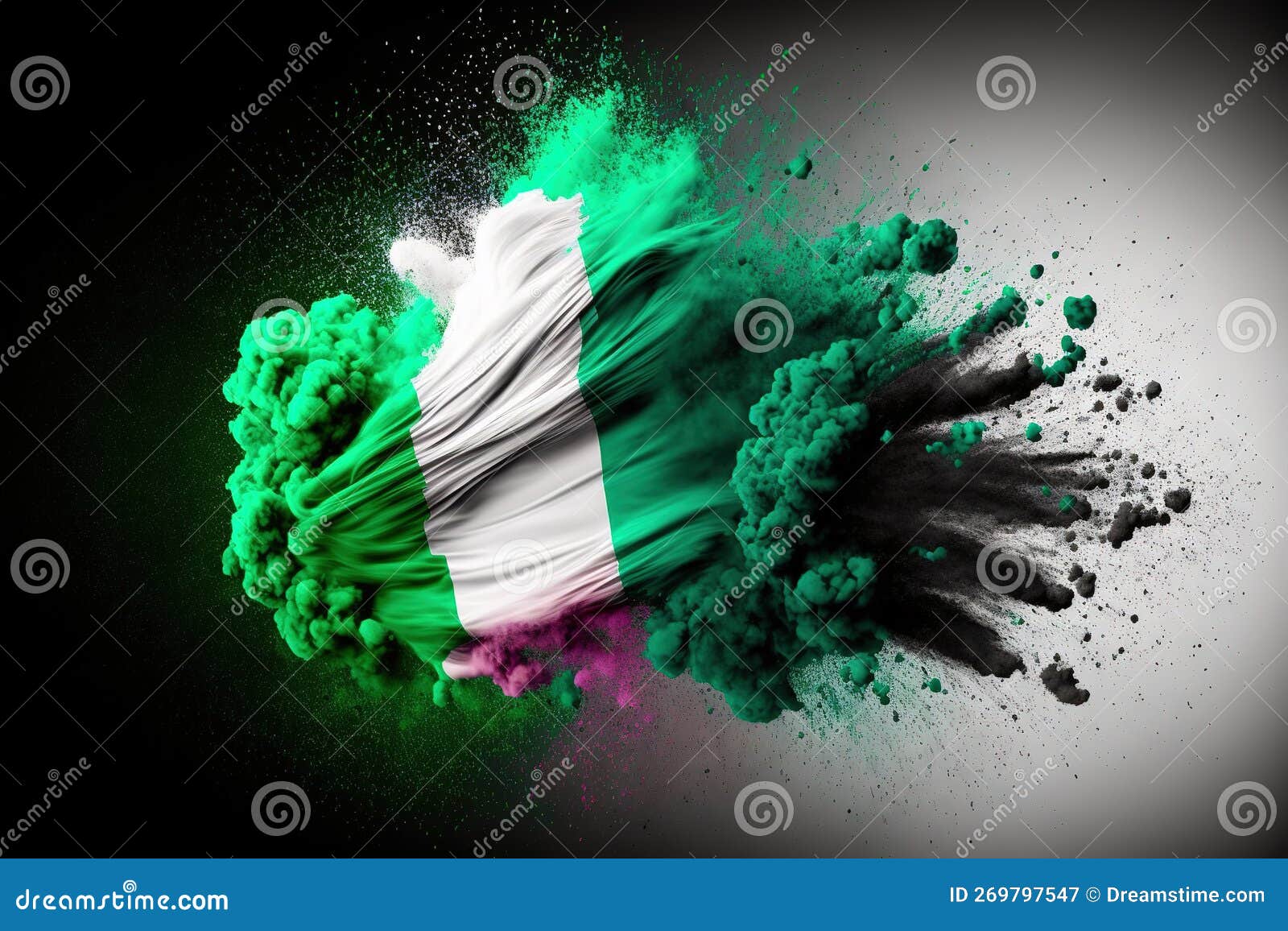 Image of Color Powder Splash and Explosion Abstract Art Stock ...
