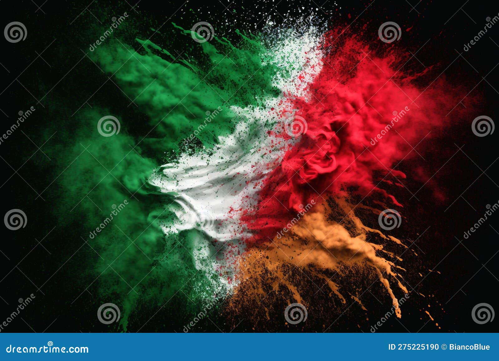 Image of Color Powder Splash and Explosion Abstract Art Stock Photo ...