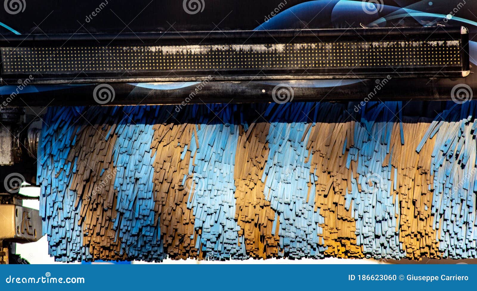 Image of Colored Automatic Car Wash Rotating Brush Made of Scratch ...