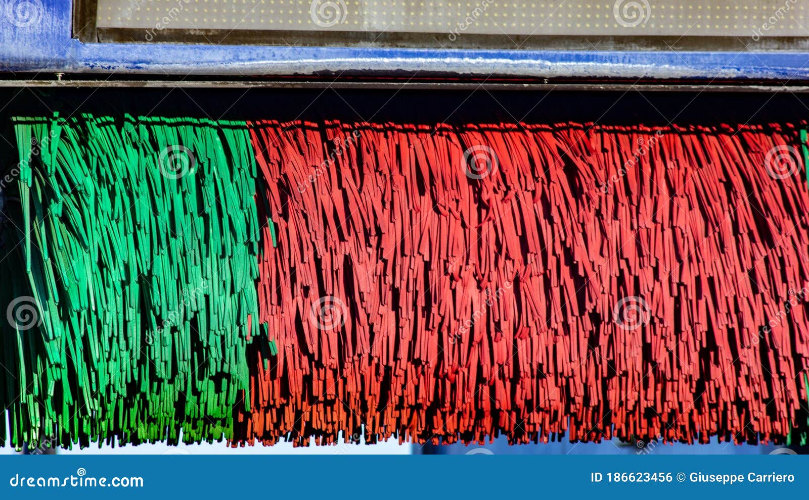 Image of Colored Automatic Car Wash Rotating Brush Made of Scratch ...