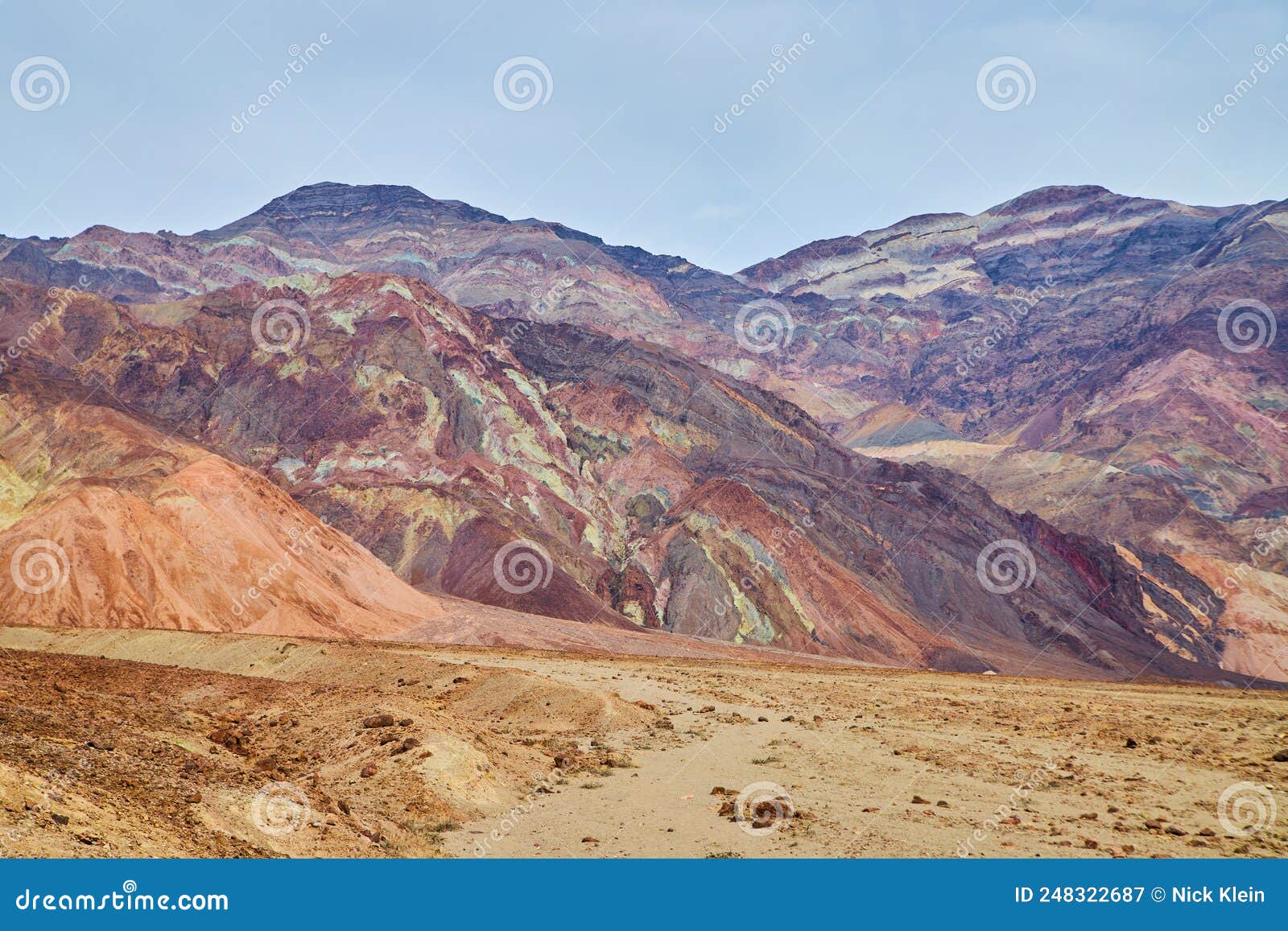 Colorful Desert Mountains in Death Valley Stock Image - Image of range ...