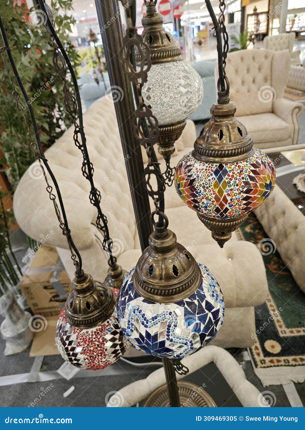 Colorful Designed Electric Light Bulb Stand. Stock Illustration ...