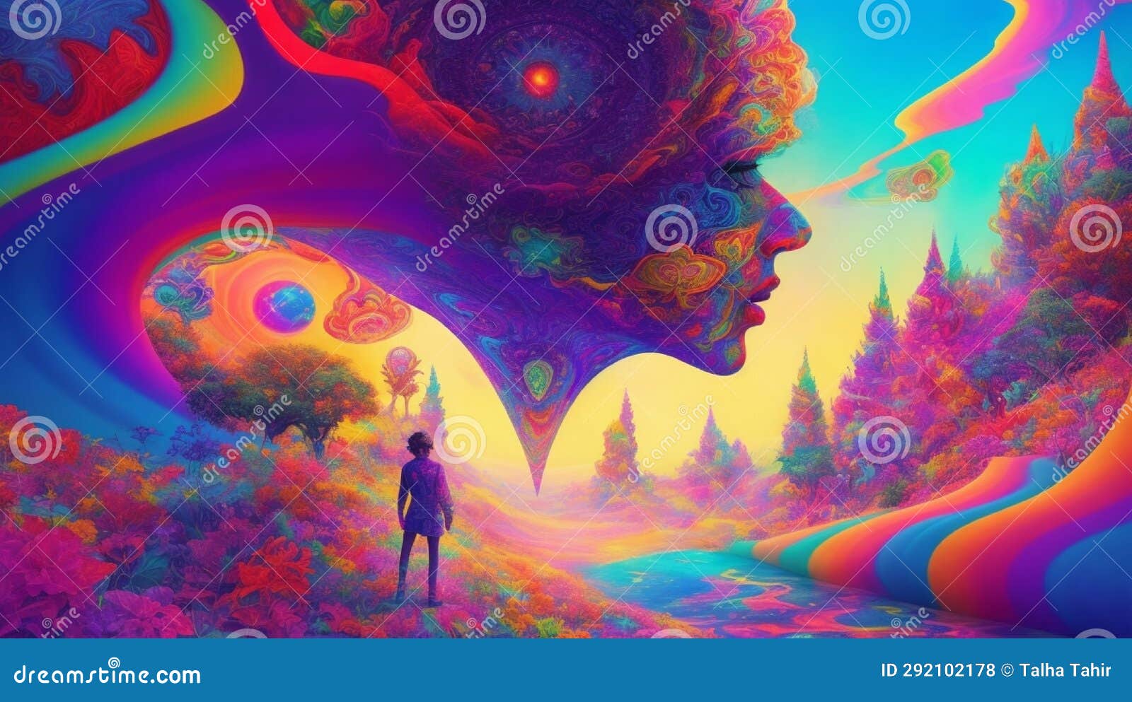 An Image of a Colorful Dream that Captures the Surreal Stock ...