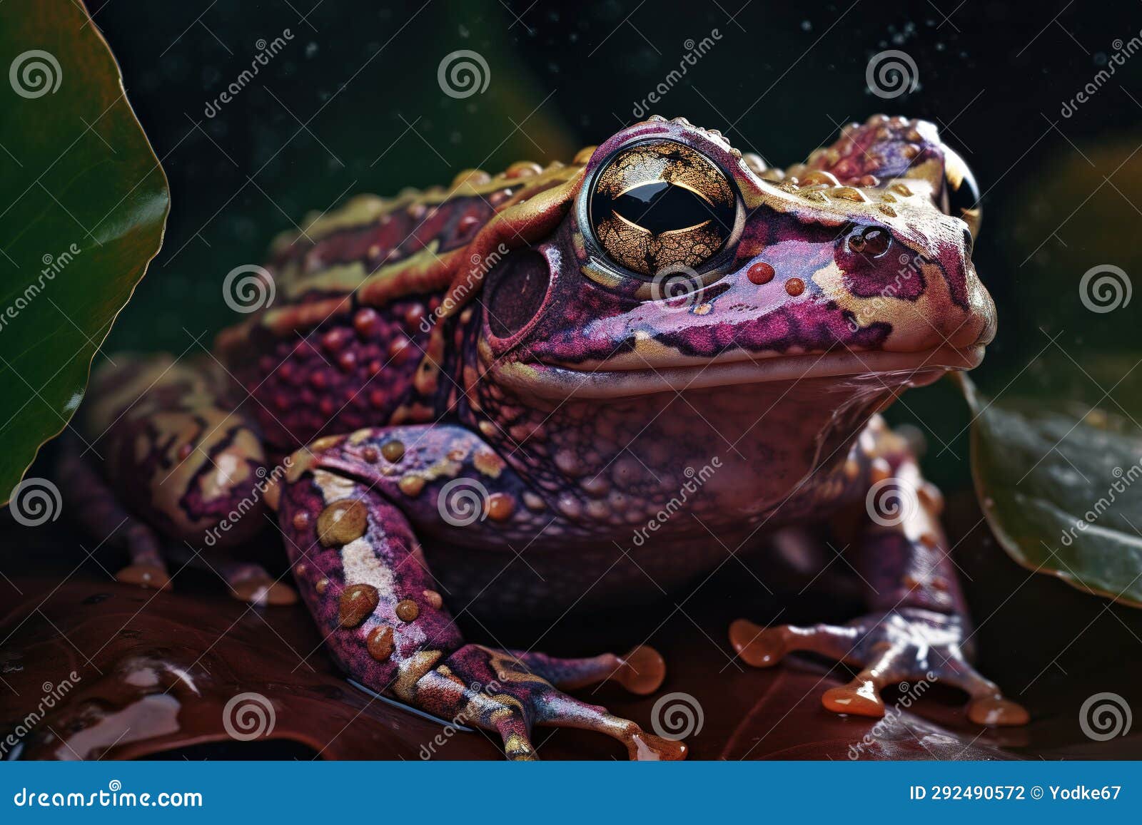 Image of a Colorful Frog. Amphibian, Illustration, Generative AI Stock ...