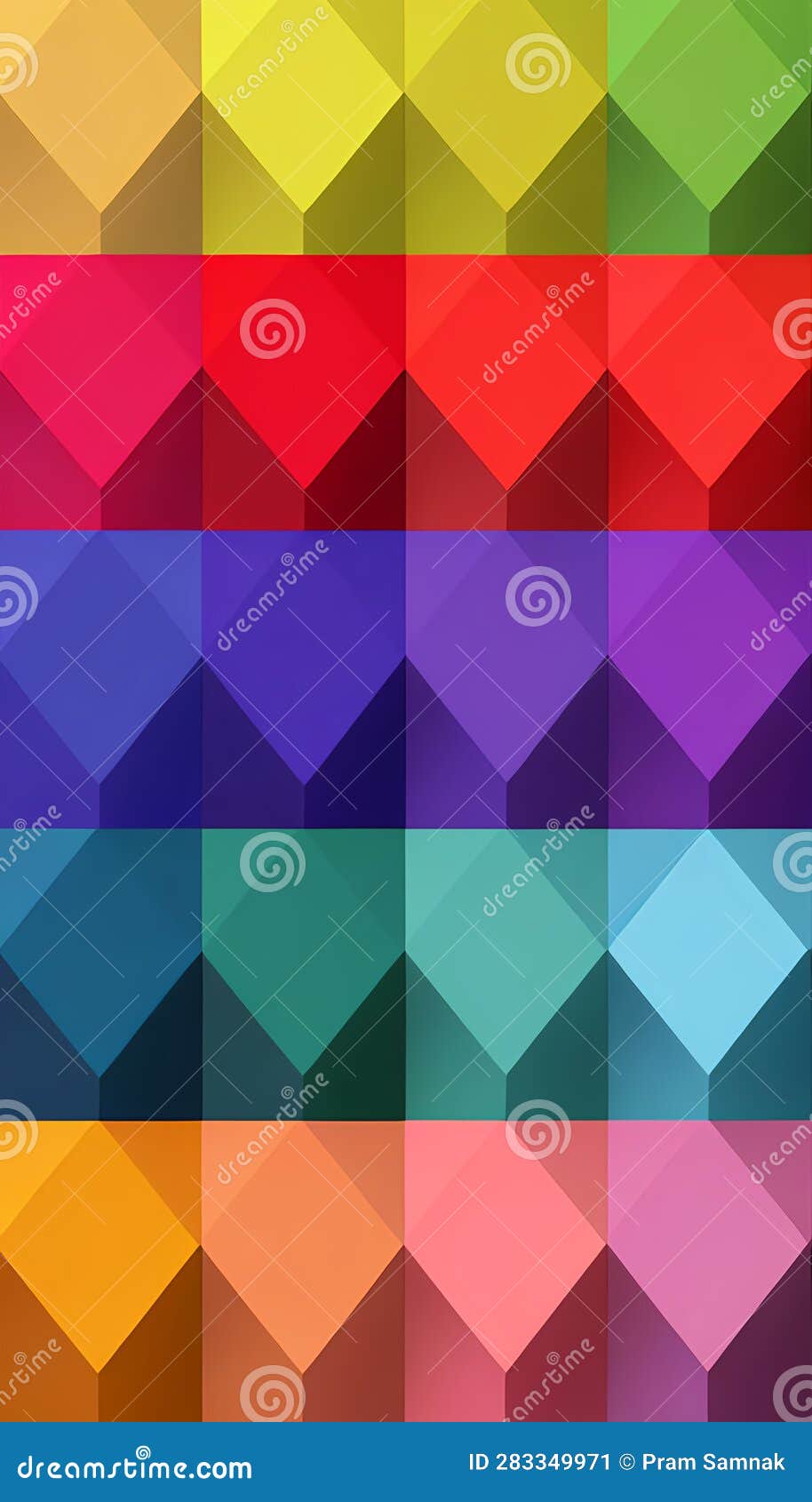 An Image of a Colorful Geometric Pattern. AI-Generative Stock ...