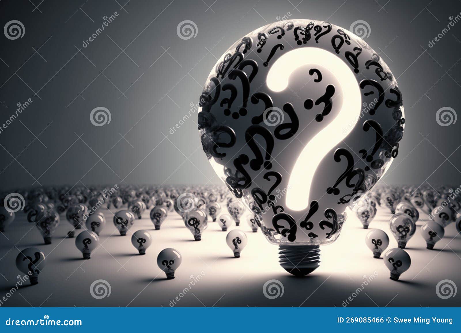 Image of the Colorful Light Bulb Glow and Surrounded with Smart ...