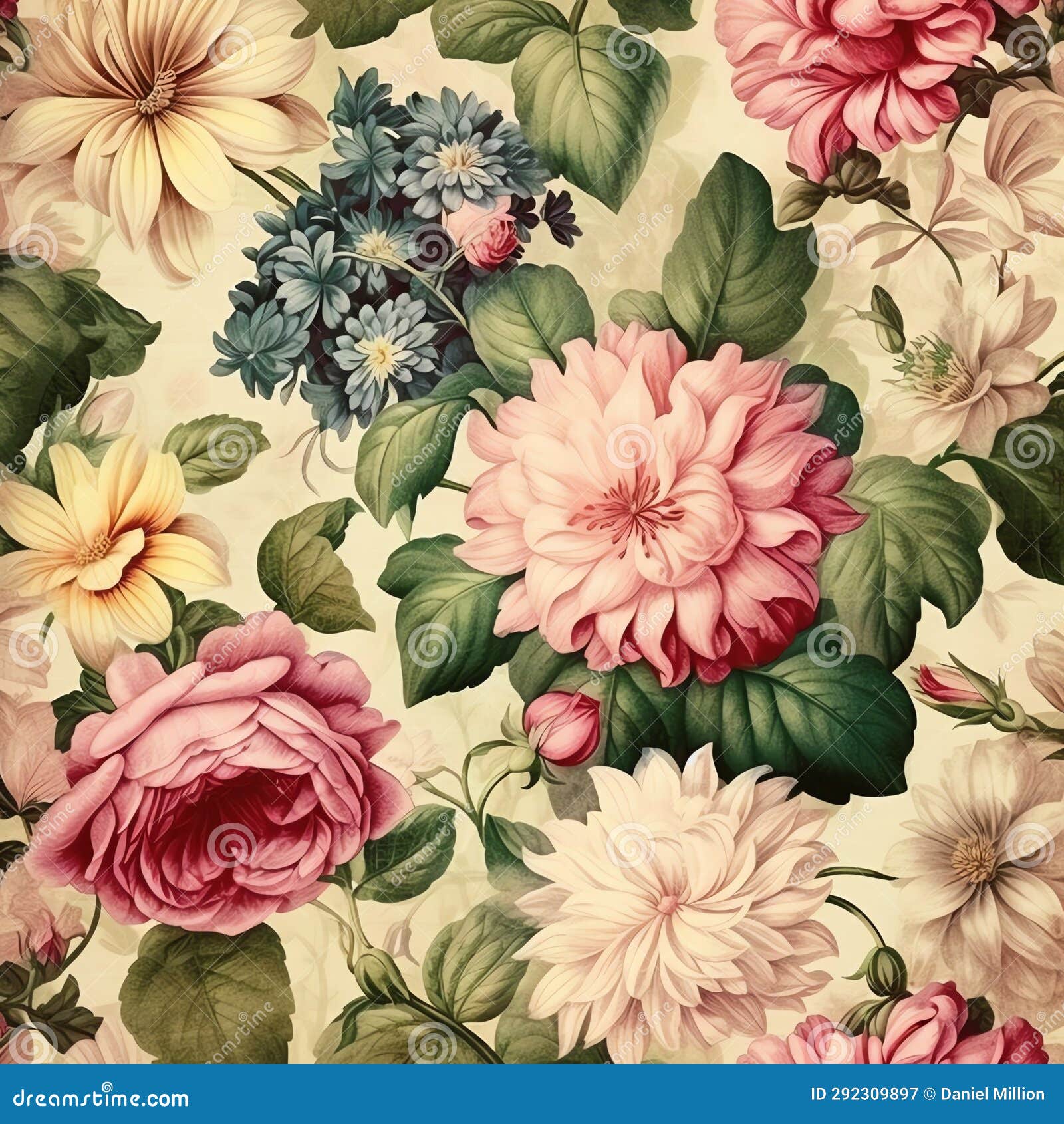 Colorful Old Paper, Vintage Digital Paper Stock Illustration ...