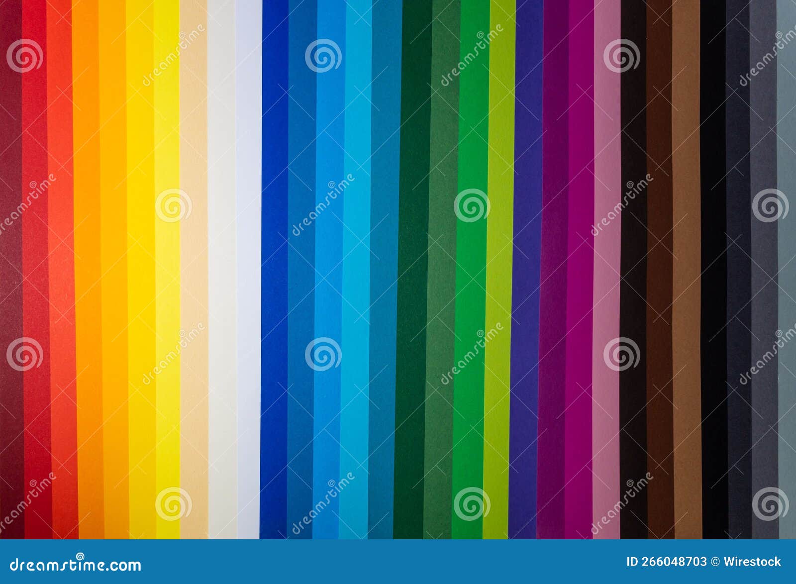 Image of Colorful Papers Lined Up Vertically Side by Side. Stock Image ...