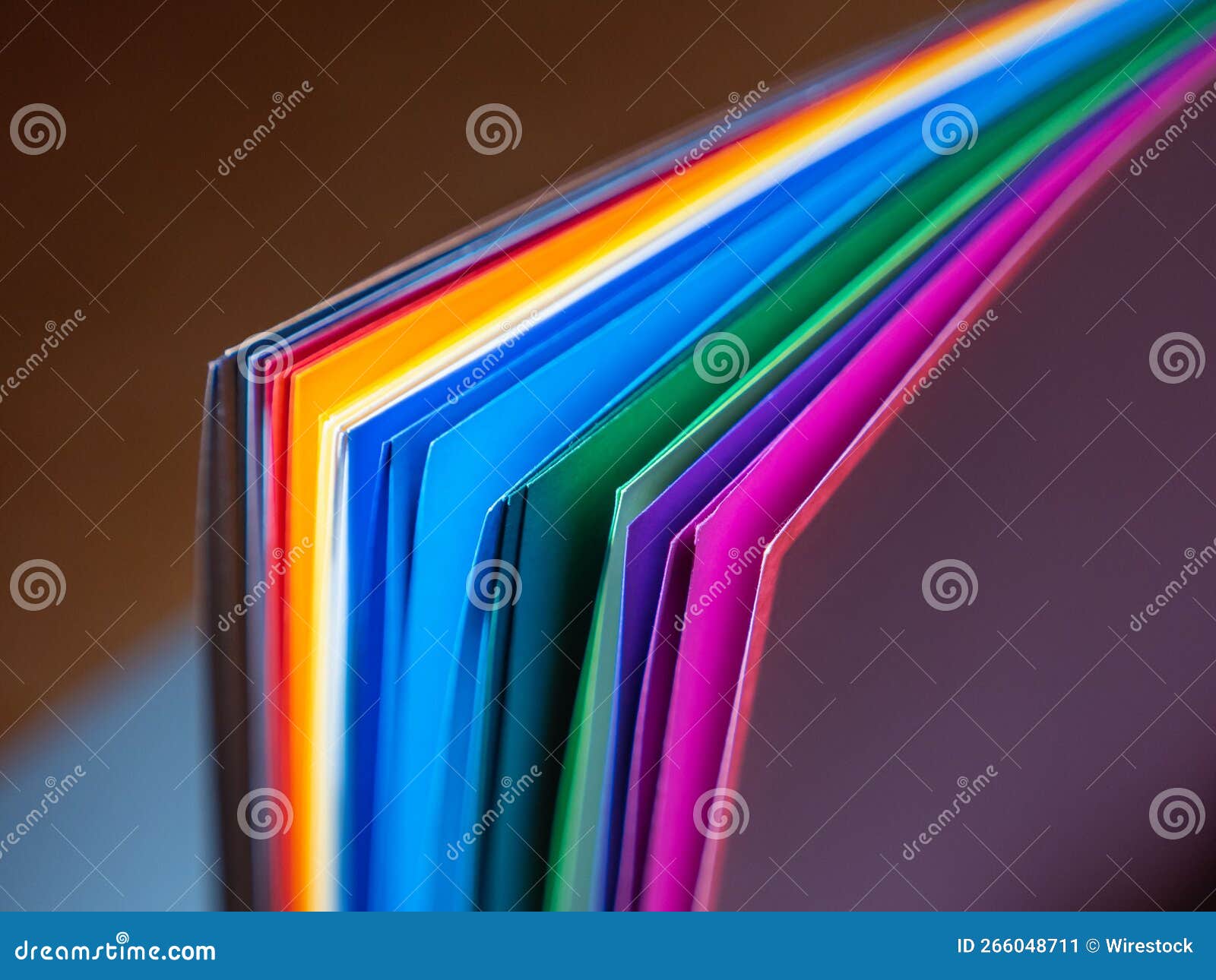Image of Colorful Papers Lined Up Vertically Side by Side. Stock Image ...